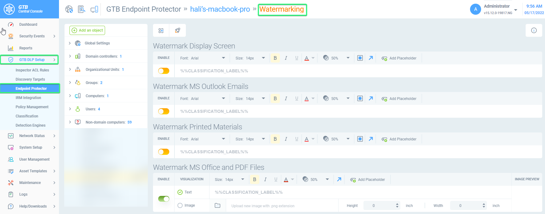How to watermark documents based on content