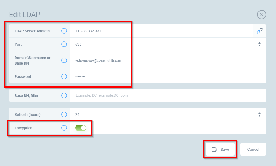 Azure LDAP integration